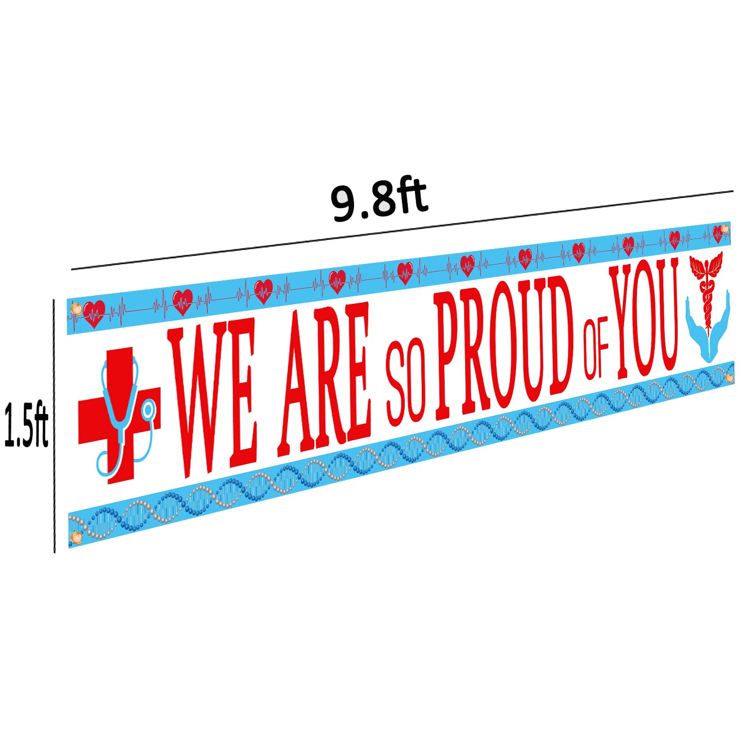 We Ara So Proud Of You Doctor Nurse Party Backdrop Banner,Medical Staff Doctor Nurse Retirement Graduation Party Decoration