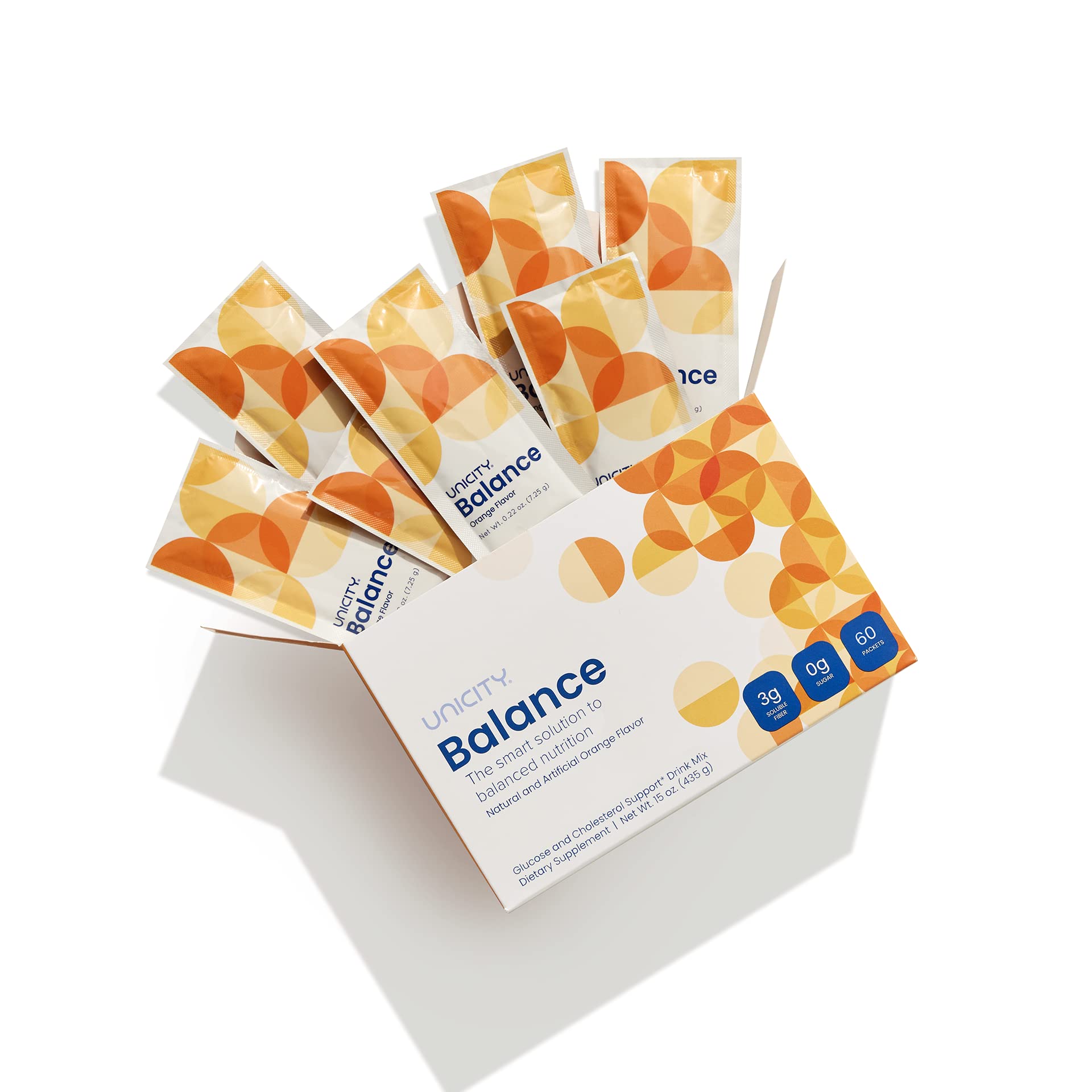 UNICITY BALANCE ORANGE - Stay Full Longer by Slowing Carbohydrate Absorption (60 Packets). Helps Support a Healthy Digestive System and Keeps Your Body Well Maintained (30-Day Supply)