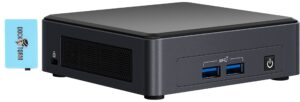 intel nuc 11 pro kit bnuc11tnki50001 home & business mini desktop i5-1135g7 4-core, 16gb ram, 256gb pcie ssd, iris xe, wifi, bluetooth, hdmi, usb 3.2, black, win 10 pro with hub