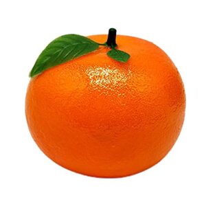 panonw 10pcs artificial lifelike simulation oranges, foam fake orange with leaves, artificial fruit faux orange for home shop office hotel supermarket props or decoration