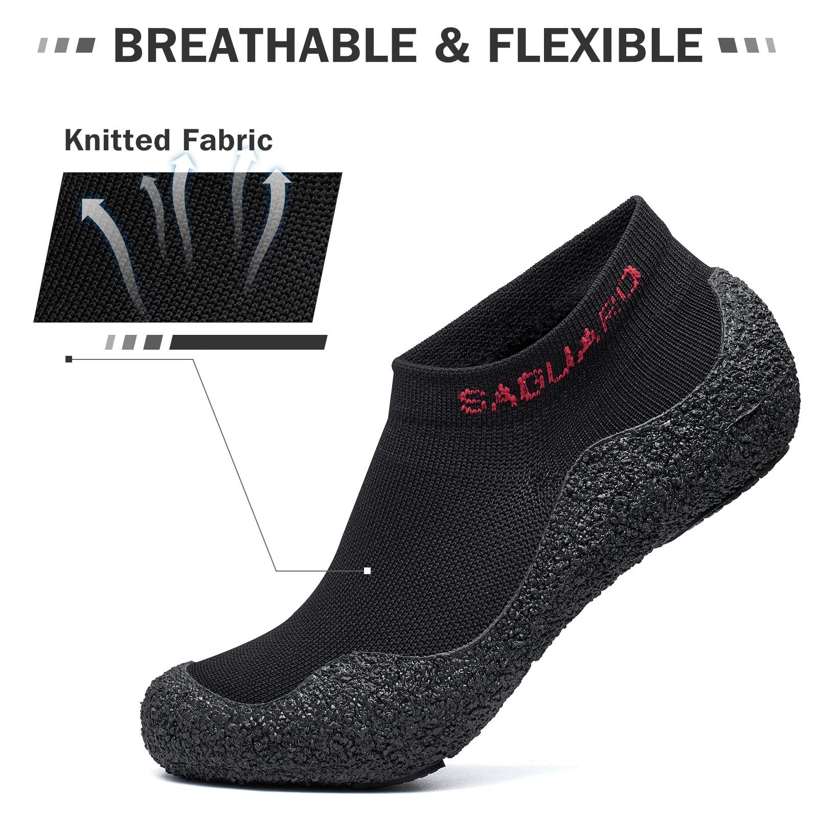 SAGUARO Multi-Purpose & Ultra-Portable Water Footwear Aqua Socks for Womens Yoga Shoes