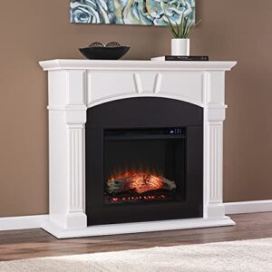 sei furniture altonette electric fireplace, white