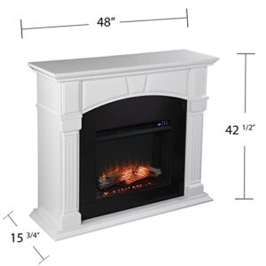 SEI Furniture Altonette Electric Fireplace, White