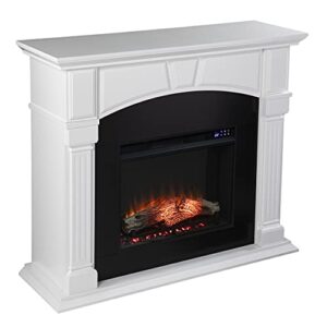 SEI Furniture Altonette Electric Fireplace, White