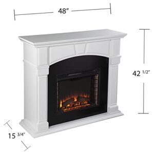 SEI Furniture Altonette Electric Fireplace, White