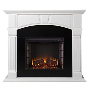 SEI Furniture Altonette Electric Fireplace, White