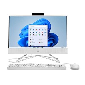 hp 2022 newest 22-inch fhd all-in-one desktop computer dual-core amd athlon silver 3050u 8gb ddr4 ram nvme m.2 512gb ssd dvd wifi ac bt rj45 webcam windows 11 home white w/re usb3.0 flash drive