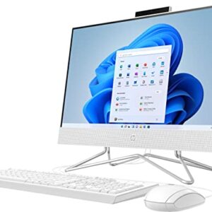 HP 2022 Newest 22-inch FHD All-in-One Desktop Computer Dual-Core AMD Athlon Silver 3050U 8GB DDR4 RAM NVMe M.2 512GB SSD DVD WiFi AC BT RJ45 Webcam Windows 11 Home White w/RE USB3.0 Flash Drive