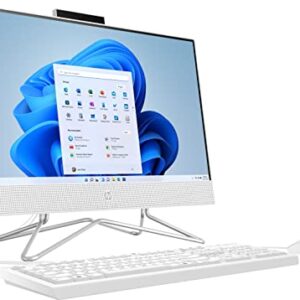 HP 2022 Newest 22-inch FHD All-in-One Desktop Computer Dual-Core AMD Athlon Silver 3050U 8GB DDR4 RAM NVMe M.2 512GB SSD DVD WiFi AC BT RJ45 Webcam Windows 11 Home White w/RE USB3.0 Flash Drive