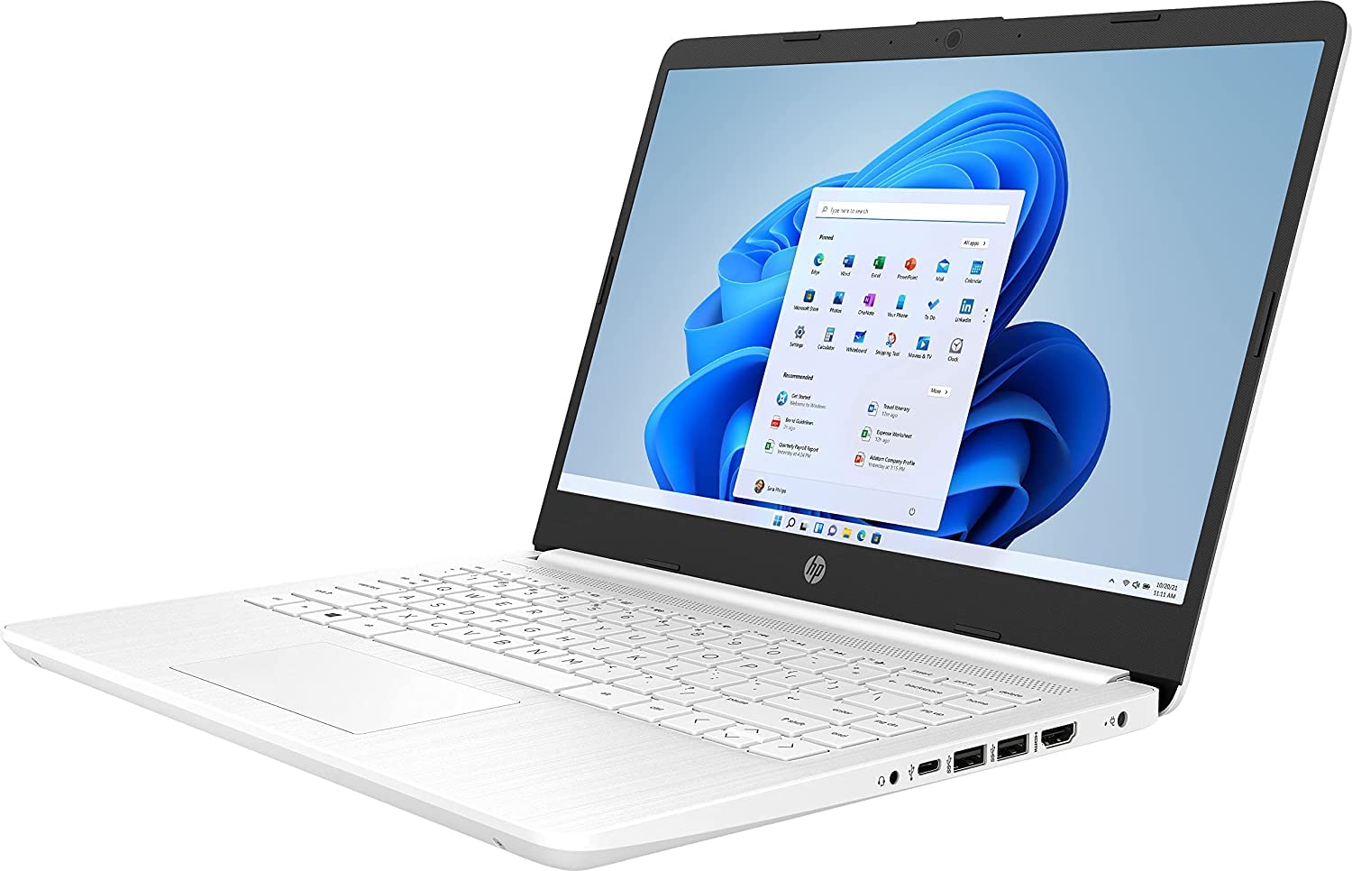 HP 2022 Newest Premium 14" Laptop| Intel Celeron N4020 8GB RAM 128GB(64GB SSD+ 64GB Card)| Webcam HDMI Wi-Fi| 1 Year MS 365| LIONEYE Bundle| White