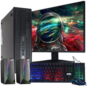 hp elite 800g1 desktop computer pc, intel core i7 4th gen processor, 16gb ram, 1tb hdd, mtg new 22 inch monitor, rgb speaker and keyboard mouse, wifi windows 10 pro 64-bit (renewed)