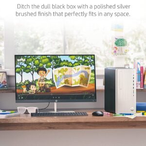 HP 2023 Newest Pavilion Desktop, AMD Ryzen 7 5700G, 32 GB RAM, 1 TB PCIe SSD, Windows 11 Home, Wi-Fi 5 Bluetooth, 9 USB Ports, Wired Mouse, Keyboard Combo, Pre-Built Tower Bundle with JAWFOAL