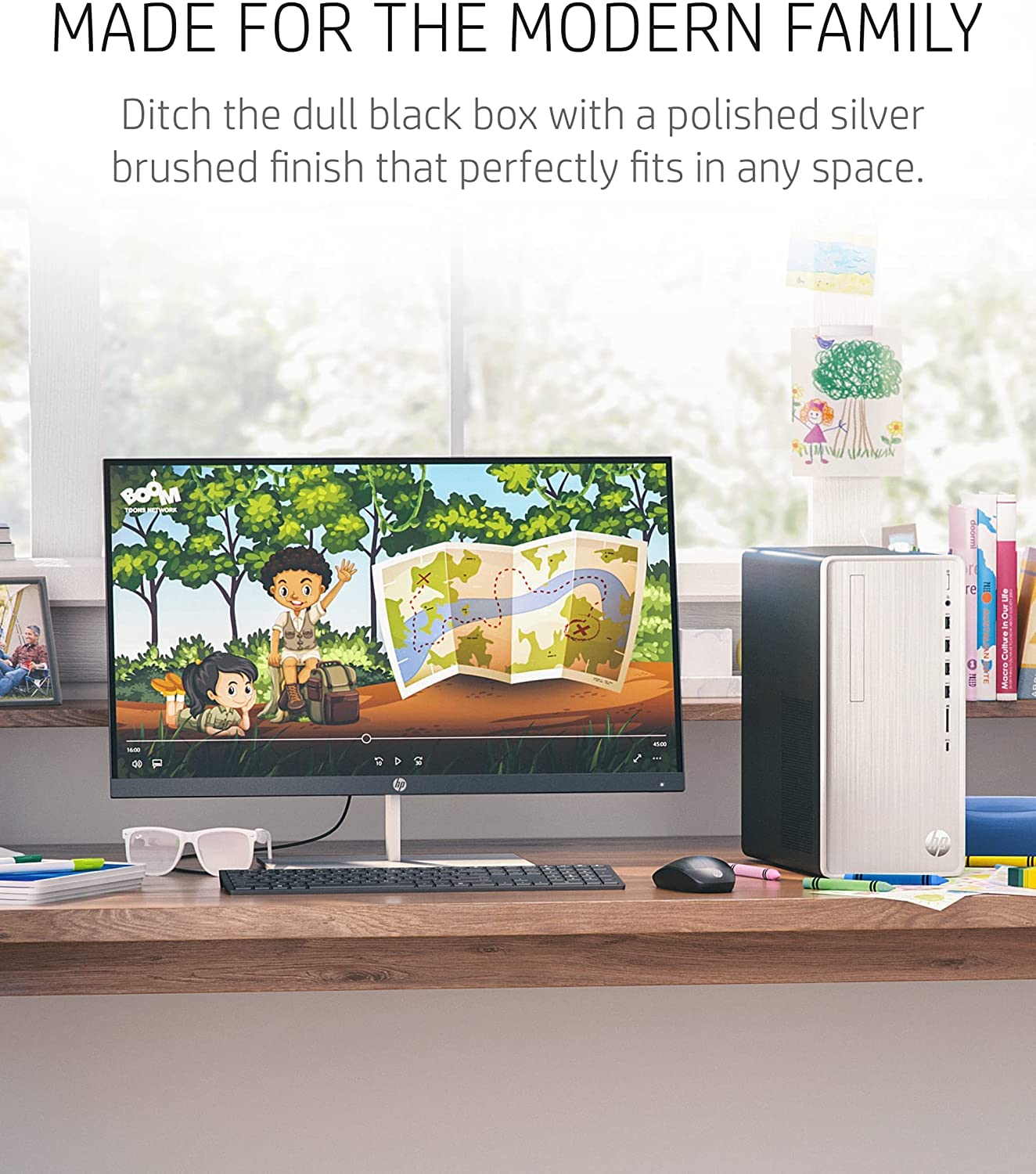 HP 2023 Newest Pavilion Desktop, AMD Ryzen 7 5700G, 32 GB RAM, 1 TB PCIe SSD, Windows 11 Home, Wi-Fi 5 Bluetooth, 9 USB Ports, Wired Mouse, Keyboard Combo, Pre-Built Tower Bundle with JAWFOAL