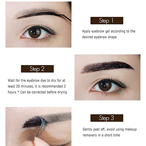 Wine Eyebrow Gel 3 Colors Wine Bottle Tattoo Brow Gel Tint Eyebrow Beauty Dyeing Eyebrow Cream Peelable Tearing Eyebrow Colouring Gel Waterproof Quick Dry Dyeing No Smudge Easy to Color