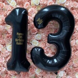 40 Inch Black 10 Number Balloons Giant 10 Balloons Black Birthday Balloons 10th Birthday Anniversary Events Party Decorations Supplies