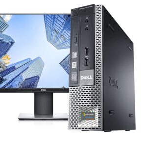 Dell Optiplex 9020 USFF PC, Intel Core i7-4770S, 16GB Ram, 1TB SSD WiFi, DVD-RW, 24 LCD, Windows 10 Pro (Renewed)