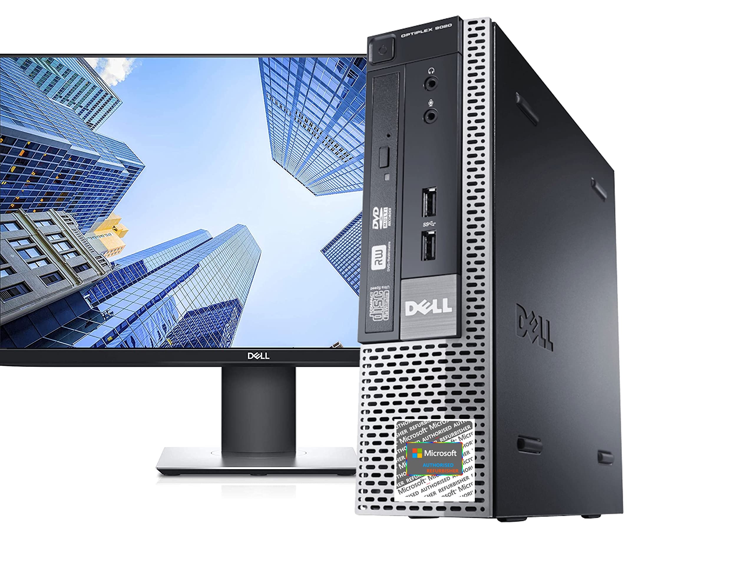 Dell Optiplex 9020 USFF PC, Intel Core i7-4770S, 16GB Ram, 1TB SSD WiFi, DVD-RW, 24 LCD, Windows 10 Pro (Renewed)