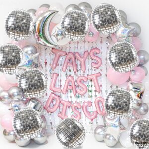 KatchOn, Silver Disco Ball Balloons - 22 Inch, Pack of 12 | Disco Bachelorette Party Decorations | 4D Sphere Disco Balloons for Disco Party Decorations | Disco Ball Decor, Dance Party Decorations