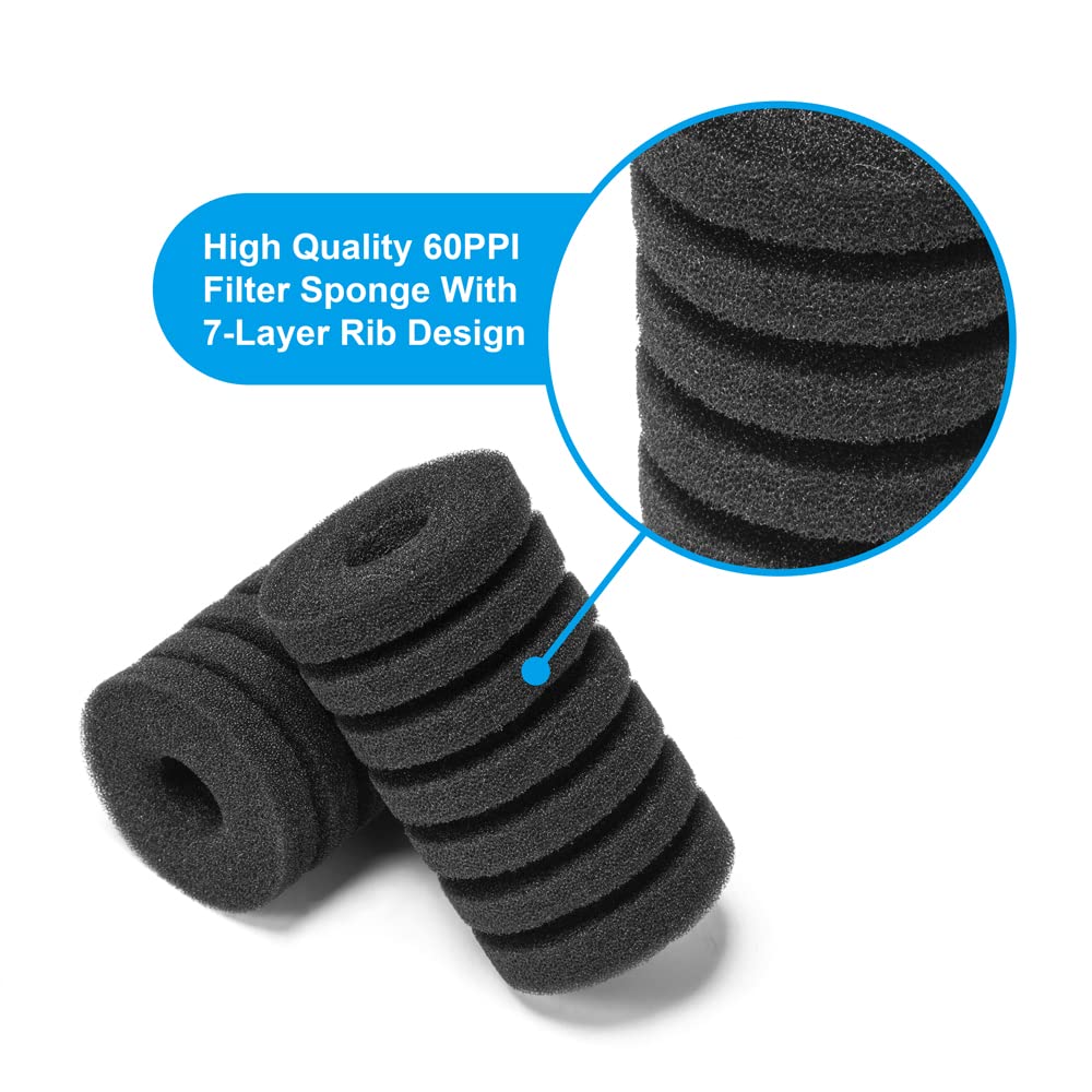 DaToo Aquarium Pre-Filter Sponge Replacement Fish Tank Filter Media for Aquarium Sponge Filter DT-100A