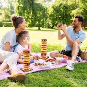 YESSAP Farmhouse Donut Stand, 3PCS Wooden Donut Holder Display 27 Donuts, Reusable Bagel Donut Holder Stands for Wedding Birthday Party Decoration Baby Shower