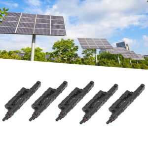 5pcs/set Solar Branch Connectors, 1000V Solar Panel Y Branch Connectors IP68 Waterproof Female Male Solar Connectors for Solar Panel Parallel Connection