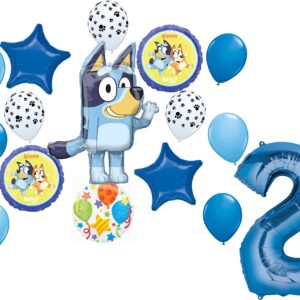 Anagram Blueys 2nd Birthday Party Supplies Balloon Bouquet Decorations