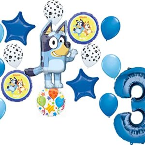 Anagram Blueys 3rd Birthday Party Supplies Balloon Bouquet Decorations