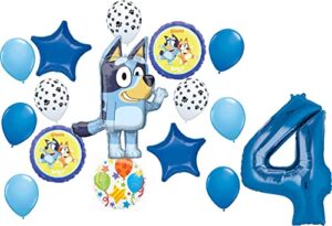 anagram blueys 4th birthday party supplies balloon bouquet decorations