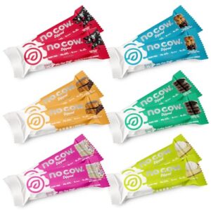 no cow dipped high protein bars, 21g plant based vegan protein, keto friendly, low sugar, low carb, low calorie, gluten free, naturally sweetened, dairy free, non gmo, kosher, sampler pack, 12 pack