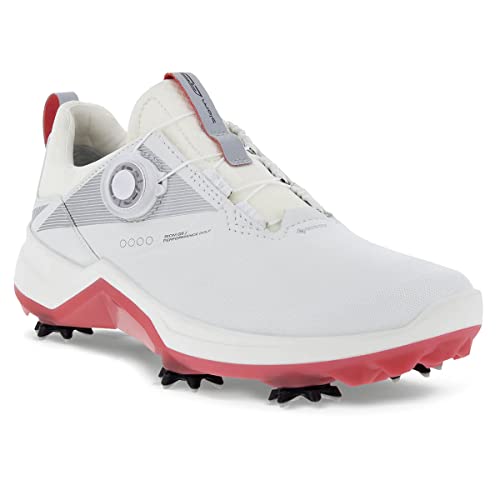 ECCO Women's Biom G5 BOA Gore-TEX Waterproof Golf Shoe, White, 7-7. 5