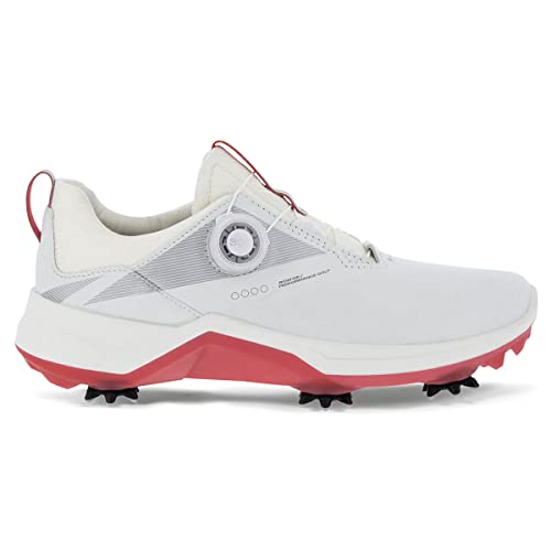 ECCO Women's Biom G5 BOA Gore-TEX Waterproof Golf Shoe, White, 7-7. 5