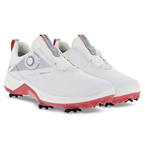 ECCO Women's Biom G5 BOA Gore-TEX Waterproof Golf Shoe, White, 7-7. 5