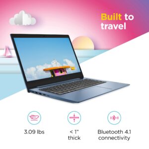 Lenovo IdeaPad 1 Laptop, 14.0" HD Display, Intel Celeron N4020, 4GB RAM, 64GB Storage, Intel UHD Graphics 600, Windows 11 in S Mode, Ice Blue (Renewed)