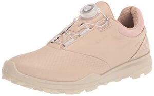 ecco women's biom hybrid 3 boa hydromax water resistant golf shoe, rose dust, 6-6.5