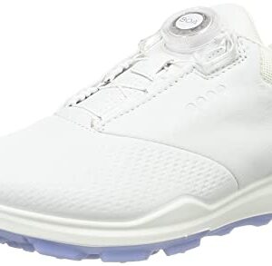 ECCO Women's Biom Hybrid 3 BOA Hydromax Water Resistant Golf Shoe, White/White, 9-9.5