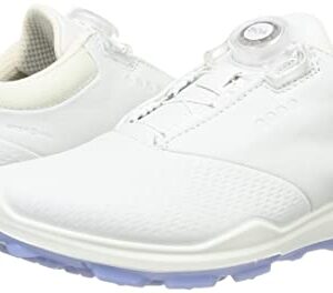 ECCO Women's Biom Hybrid 3 BOA Hydromax Water Resistant Golf Shoe, White/White, 9-9.5