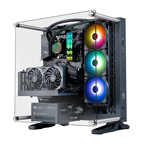 TThermaltake Shadow 360T AIO Liquid Cooled CPU Gaming PC (AMD Ryzen™ 5 5600X 6-core, DDR4 3600Mhz 16GB RGB Memory, NVIDIA® GeForce RTX™ 3060 Ti, 1TB NVMe M.2, WiFi, Win10 Home) P3BK-B550-36T-LCS