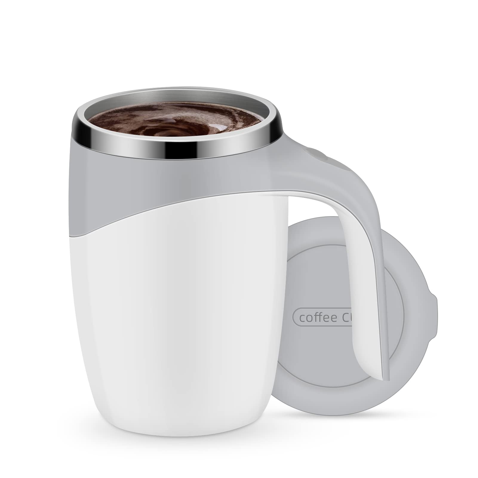 Electric Mixing Cup, Stainless Steel Self Stirring Coffee Mug Cup Automatic Magnetic Stirring Coffee Mug Electric High Speed Mixing Cup For Coffee, Milk, Cocoa and Other Beverages