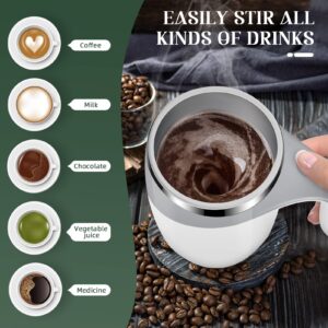 Electric Mixing Cup, Stainless Steel Self Stirring Coffee Mug Cup Automatic Magnetic Stirring Coffee Mug Electric High Speed Mixing Cup For Coffee, Milk, Cocoa and Other Beverages