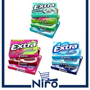 Niro Assortment | Extra Long Lasting Flavor Sampler Pack | Sugar-Free | Assorted Flavor (6 Pack) Receive 6 out of 10 flavors