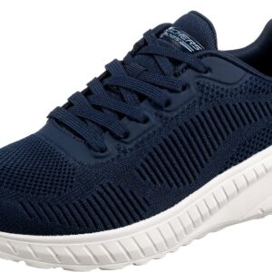 Skechers Women's Bobs Squad Chaos – Face Off Sneaker, Navy, 5 Wide