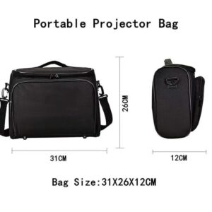 Projector Case, Projector Travel Carrying Bag Internal Dimension 12.2"x10.2"x4.7" with Adjustable Shoulder Strap & Compartment Dividers for for Acer, Epson, Benq,ACER, LG, Sony (12.2"x10.2"x4.7")