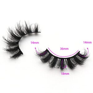 Veleasha 5D Faux Mink Lashes Handmade Luxurious Volume Fluffy Natural False Eyelashes 7 Pairs (City Girl)