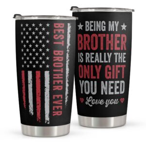 macorner brother gifts - tumbler 20oz - birthday christmas gifts for brothers from sister brother - gifts for men big brother little brother siblings brother in law - brother gifts from sister