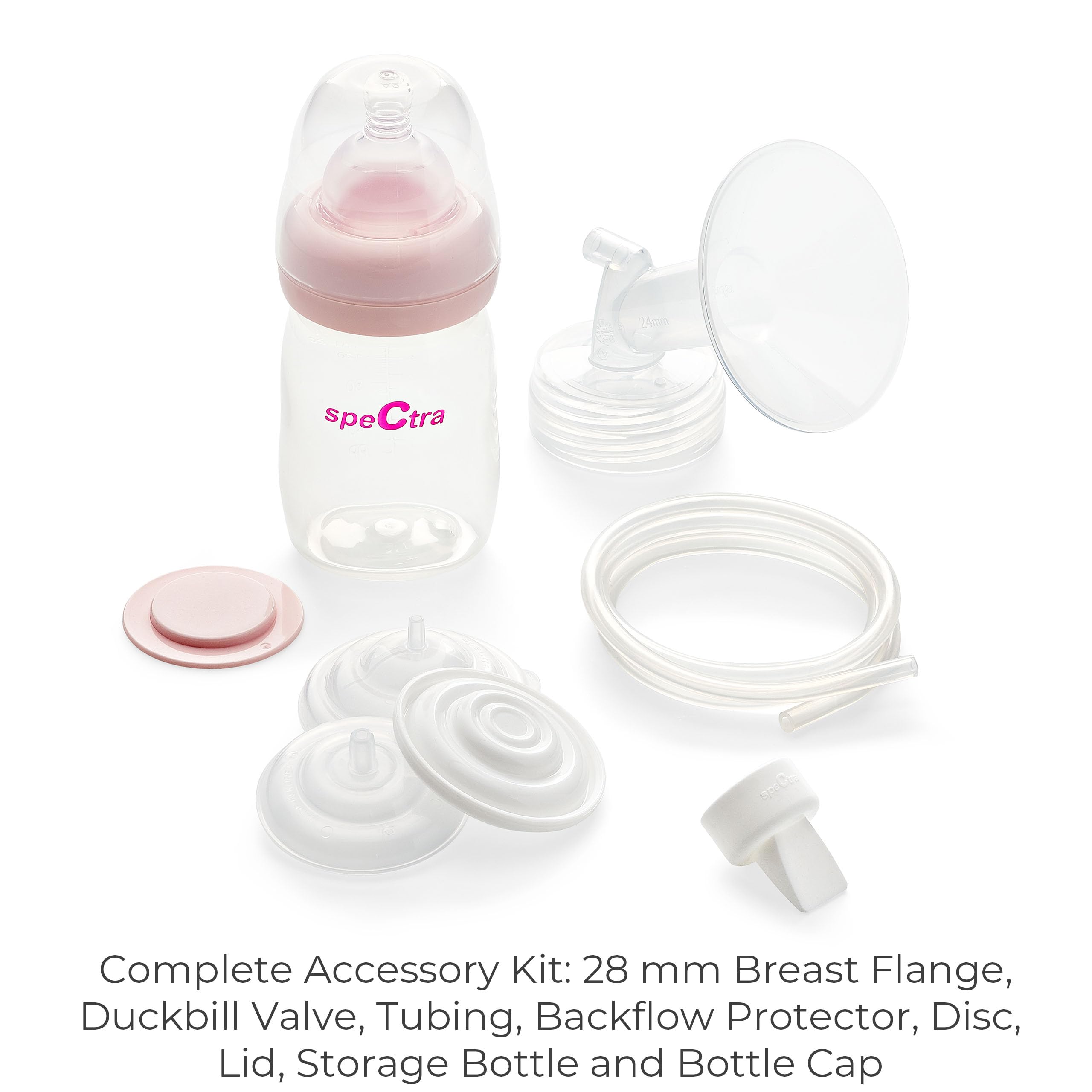 Spectra Baby S1 Plus Premier Rechargeable Breast Pump with Grey Tote Premium Accessory Kit - 28 mm