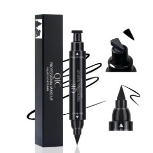 dekrion liquid eyeliner stamp, black liquid eyeliner with winged eyeliner stamp, smudgeproof and waterproof eyeliner, long-lasting liquid eye liners for women