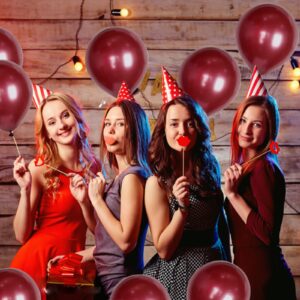 Gadeja 50Pcs Burgundy Latex Balloons Kit For Women Party Decoration, 5 inch Wine Red Balloons Set For Birthday Party Supplies, Wedding, Girl’s Party, Baby Show, Child Birthday, Bachelorette Party