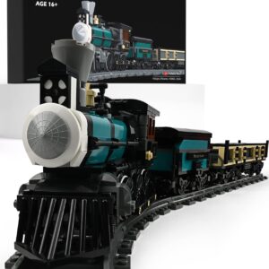 Nifeliz TH10 Steam Train Building Kit and Engineering Toy, Collectible Steam Locomotive Display Set, Train Set with Train Track, Top Present for Train Lovers (560 PCS)