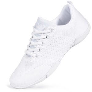 cadidl cheer shoes women white cheerleading shoes for girls & youth 7 (m) us