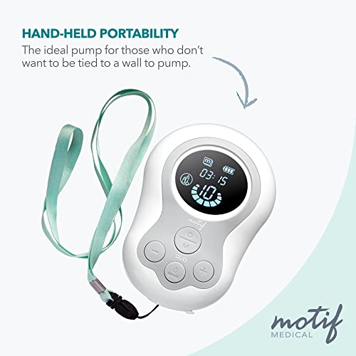 Motif Medical - New & Improved Duo - Portable Double Electric Breast Pump, Easy, On-The-Go Pumping, Ideal for Travel Moms White